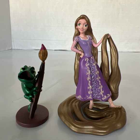 Disney | Toys | Disney Tangled Rapunzel Pvc Figure Pascal Cake Topper ...